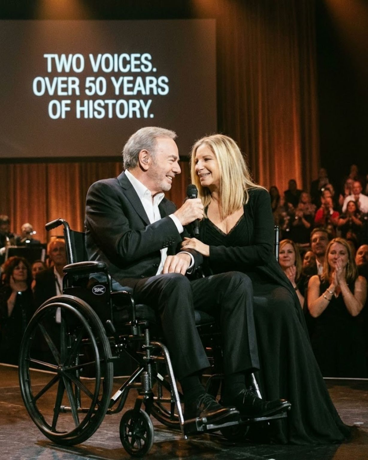 TWO VOICES. OVER 50 YEARS OF HISTORY. ONE MOMENT THAT STILL STAYS. Neil ...